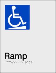 Accessible Ramp - Polypropylene - Silver – Braille Toilet Signs